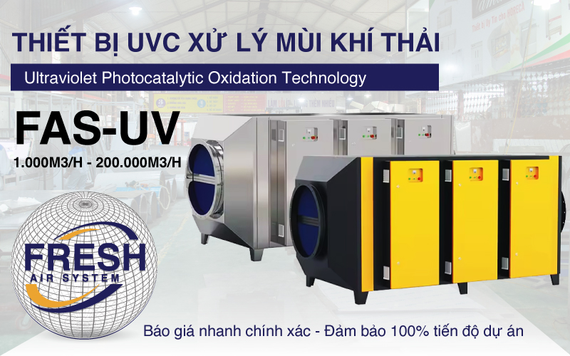 Ứng dụng Máy UV công nghiệp FAS-UV trong lĩnh vực Xử lý khí thải - Fresh Air System - Hệ thống ...